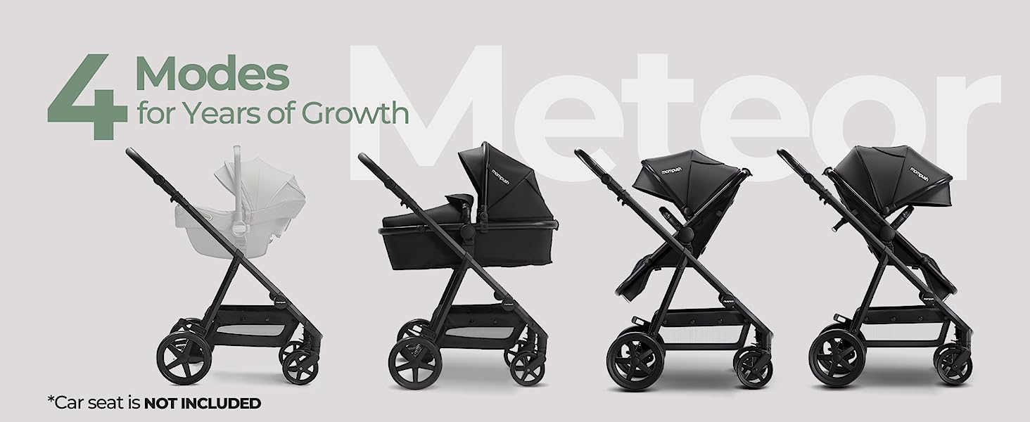 Mompush Meteor Stroller | Perfect 2 in 1 Bassinet Stroller for Babies ...